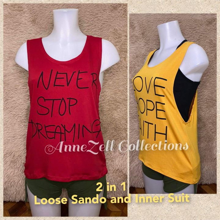 2 in 1 - Loose Sando and Inner Suit Fits up to Large | Lazada PH