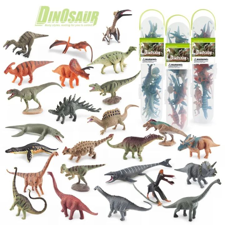 Miniature Dinosaurs Models Stegosaurus Tyrannosaurus Triangular ...