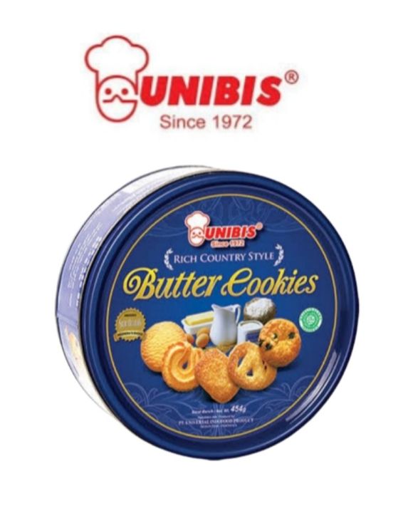 Unibis butter cookies kaleng bulat 454g,kue lebaran | Lazada Indonesia