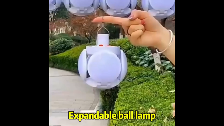 EcoBright 360° LED Solar Lamp With Power Display Hook Design Waterproof ...