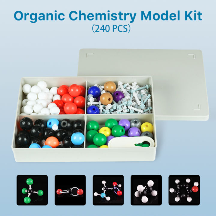 Organic Chemistry Model Kit (240 PCS) - Molecular Models Kit with Atoms ...