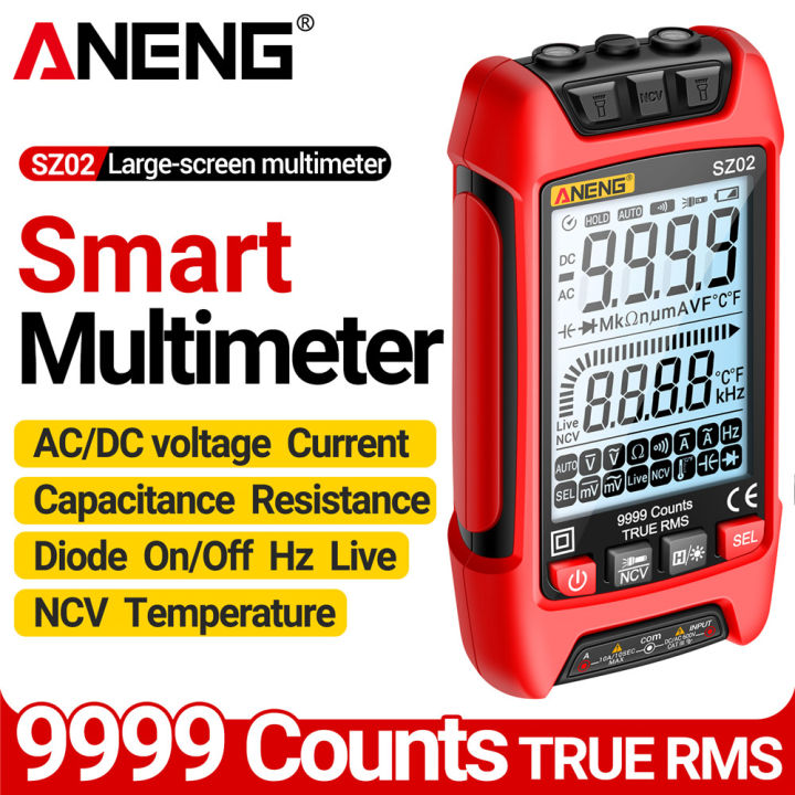 ANENG SZ02 Digital Multimeter Smart AC/DCVoltage Capacitance Meter 6000 Counts Auto Electrical ...