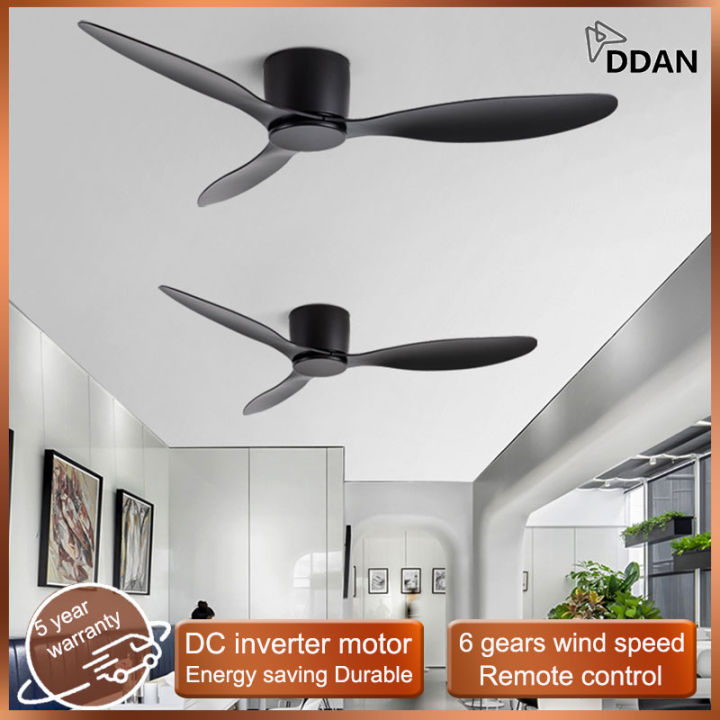 DDAN Nordic Modern Industrial Dc Inverter Ceiling Fan Big size Strong ...