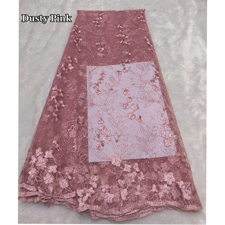 Kain Tile Mutiara Kain Brokat untuk Seragam Bridesmaid Warna Dusty Pink ...