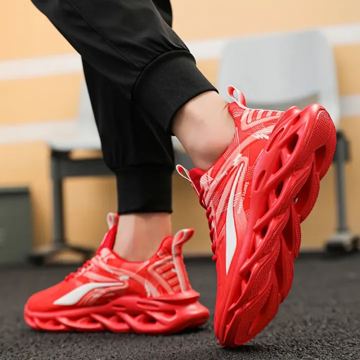 Men's Lightweight Sports Shoes Breathable Knit Top Running Shoes Casual ...