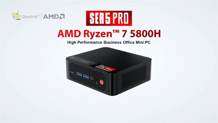 Beelink SER5 Pro Mini PC มินิพีซี Windows 11 Pro AMD Ryzen 7 5700U 16GB ...