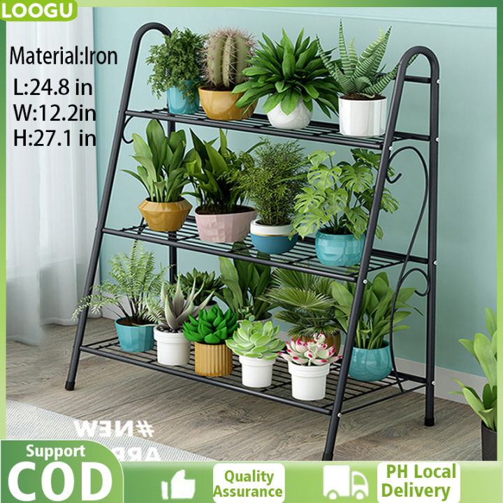 LOOGU (COD) Local Delivery 3/4/5/6 Tier Metal Plant Stand Rack Plant ...