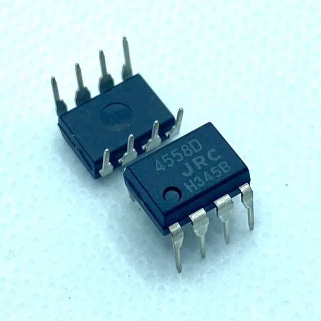IC ไอซี เบอร์ 4558 ยี่ห้อ JRC 8ขา จำนวน 5 ตัว อะไหล่ เครื่องขยายเสียง ...