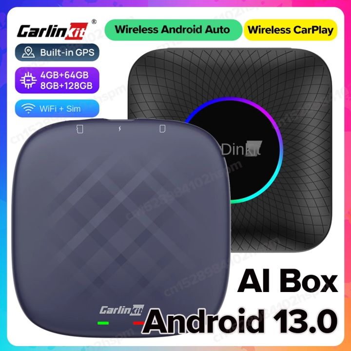 CarlinKit Android 13 CarPlay Ai Box Plus Wireless Android Auto & CarPlay AI Smart TV Box QCM ...