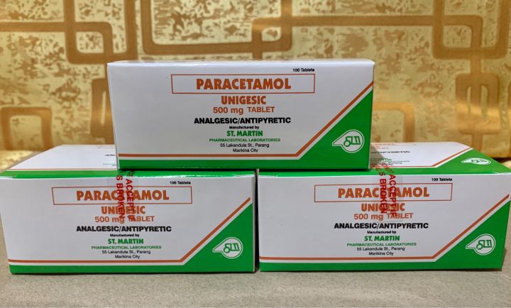Paracetamol 500 mg Unigesic 1 box (100 tablets) | Lazada PH