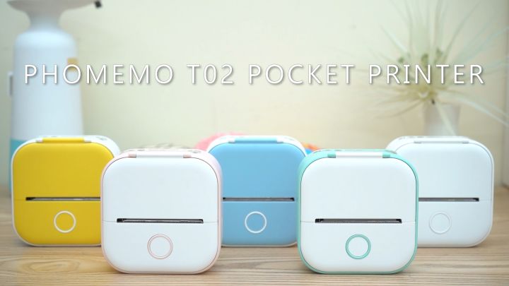 Phomemo Mini Portable Sticker Printer T02 Thermal Photo Printer ...