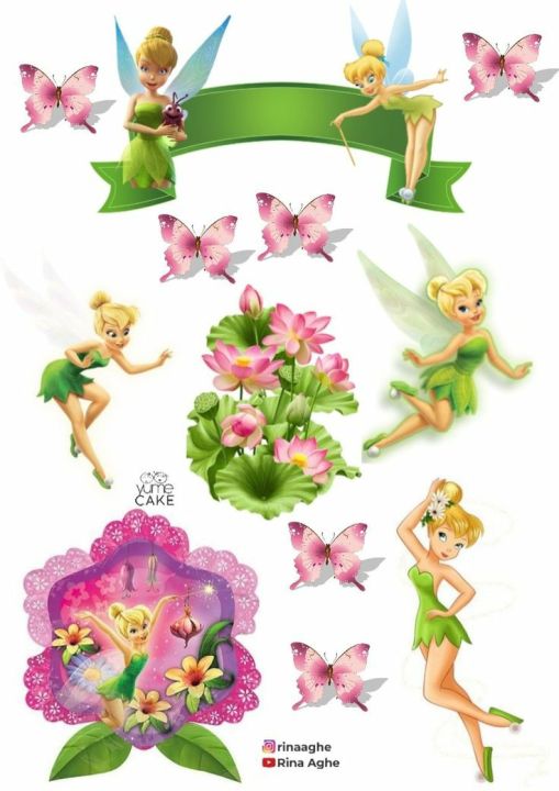Topper kue ulang tahun Tinkerbell tinker bell peri gratis nama dan ...