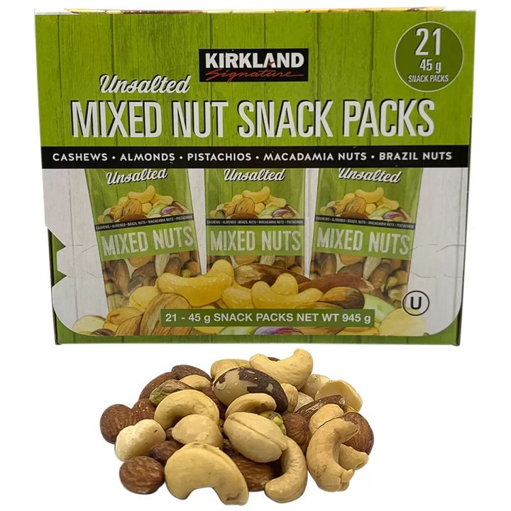 Kirkland Signature Unsalted Mixed Nut Snack Packs 21 x 45g | Lazada PH