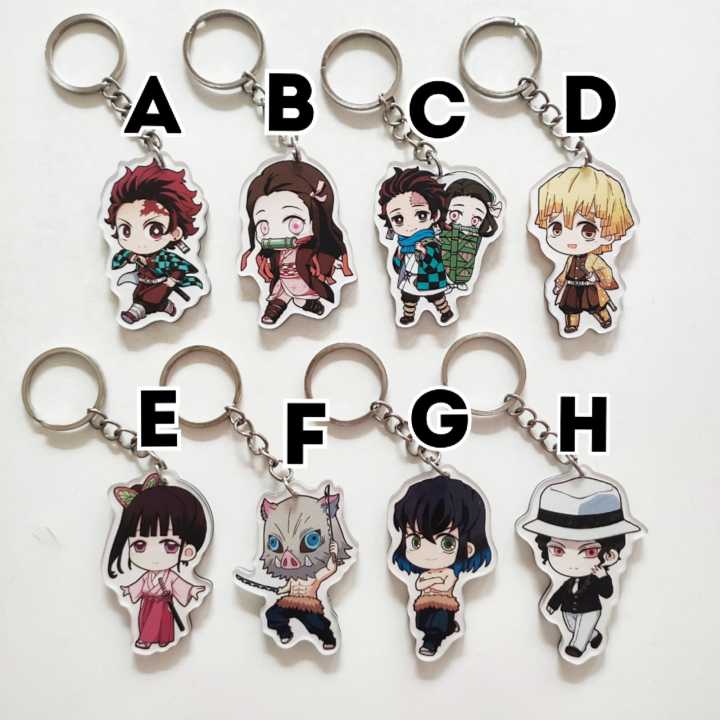 Keychain Anime Kimetsu no Yaiba Demon Slayer Gantungan Kunci Akrilik ...