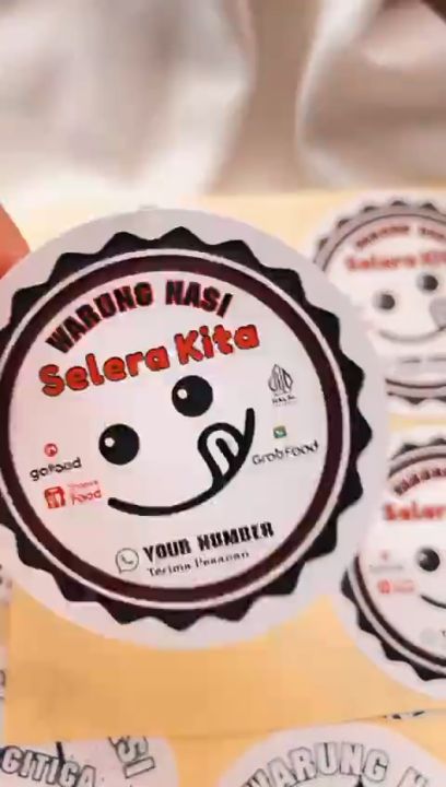 Zennida Ready Sticker Cetak Stiker Rumah Makan Free Desain Edisi Warung ...