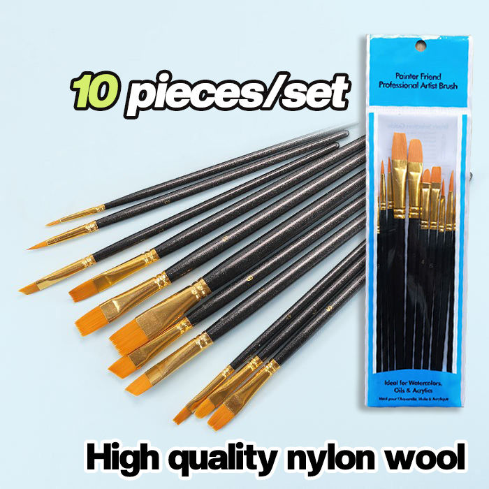 Paint Brush Set For Painting Watercolor Nylon Paint Brush Oil Acrylic ...