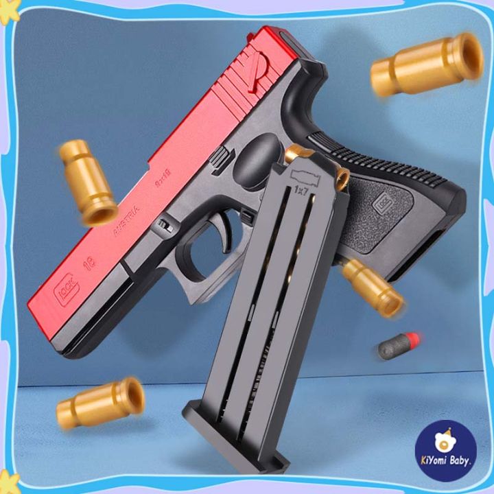 Cool Toys Glock Soft Bullet Toys Manual Toy Gun Kids Outdoor Shooting ...
