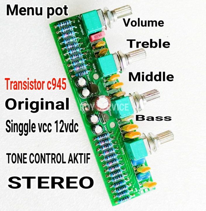 Tone Control Stereo Lengkap Middle / Tone Control Aktif Stereo Lengkap ...