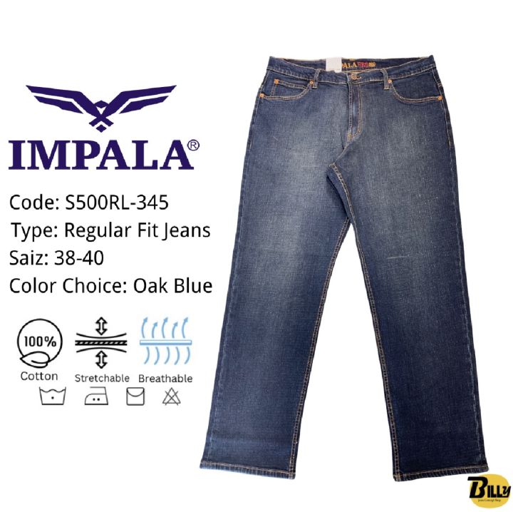 IMPALA Brand Men’s Regular Fit Stretchable Jeans (S500RL-345 (P)) | Lazada
