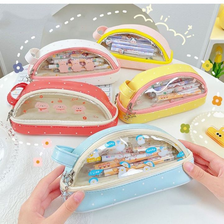 Yidea HONGKONG】เคสดินสอใสสองชั้นใส่กล่องใส่ดินสอน่ารักกระเป๋าเครื่อง ...