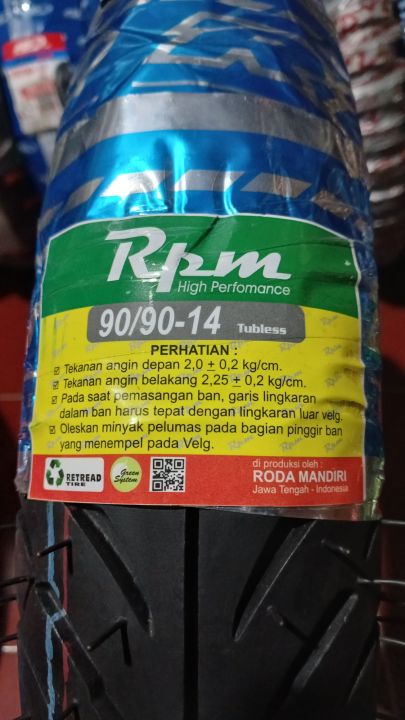 ban luar RPM 90/90-14 tubeless motif garis irc | Lazada Indonesia