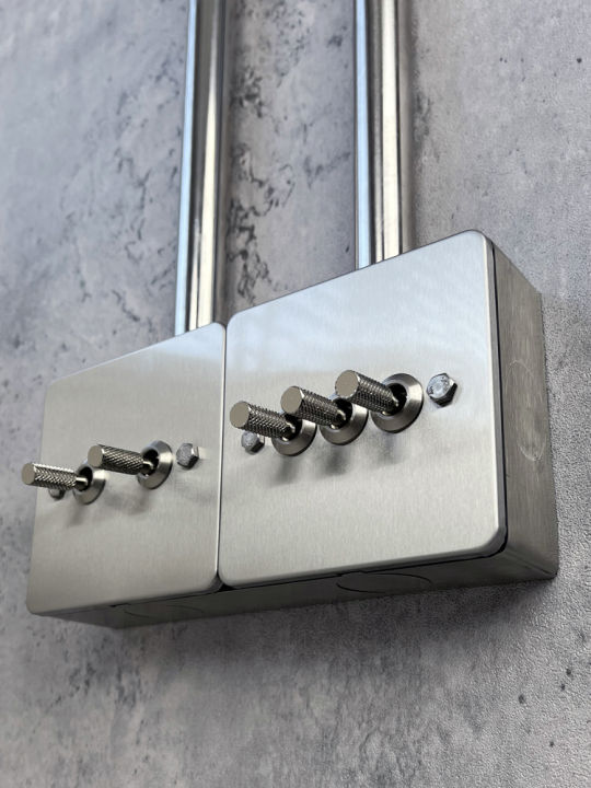 Stainless Steel Industrial Style Turn Knob Switch with Hidden Wiring ...