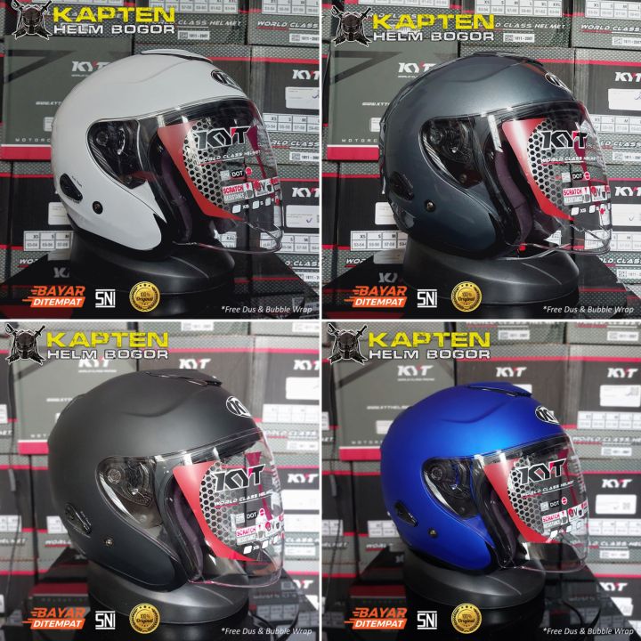 HELM KYT KYOTO SOLID - HELM KYT KYOTO ORIGINAL KYT HALF FACE | Lazada ...