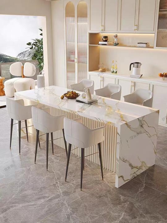 Modern Minimalist Rock Plate Bar Table Integrated Living Room Sofa Back ...