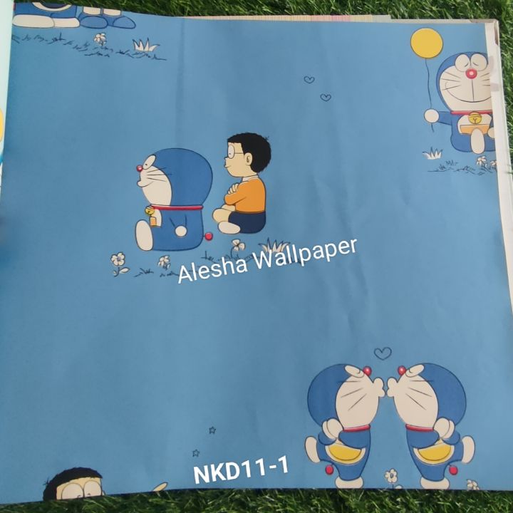 Wallpaper Dinding Motif Kartun Doraemon dan Spongebob | Lazada Indonesia