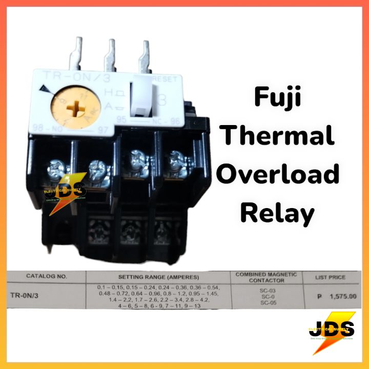 Fuji Thermal Overload Relay TR-0N/3 | Lazada PH