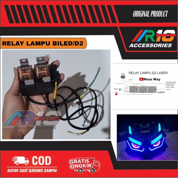 RELAY SET BILED DAN LASER D2 / 2 RELAY / 3 RELAY | Lazada Indonesia