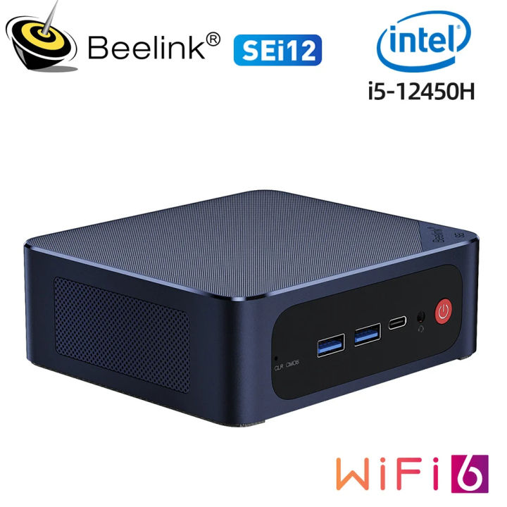 Beelink Mini PC SEi 12 Intel 12th Gen i5-12450H Up to 4.4GHz DDR4 M2 NVME SSD 1000M Desktop ...