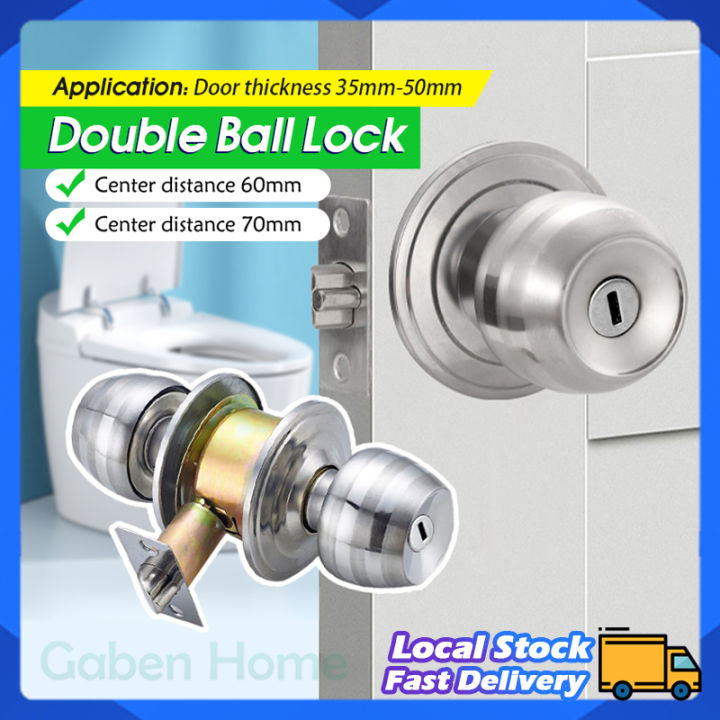 Cylindrical Knob Lock Stainless Steel Living Room Lock Hardware Round ...