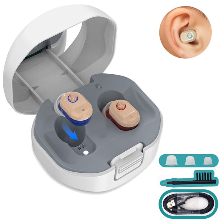 Hearing Aids Rechargeable USB Deaf Help in Ear Invisible New Design a ...