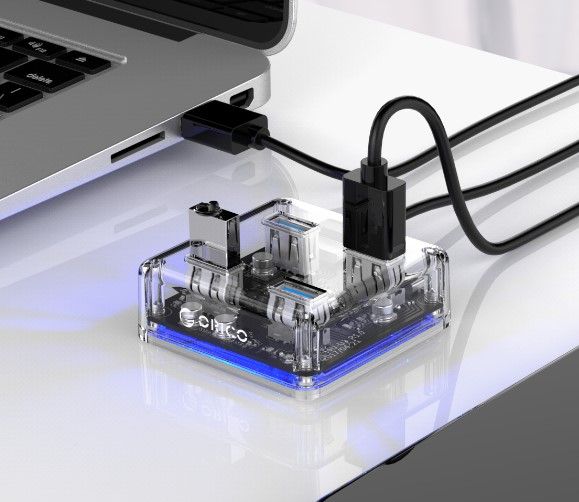 ORICO Transparent Series USB HUB Multi 4 7 Port High Speed USB3.0 ...