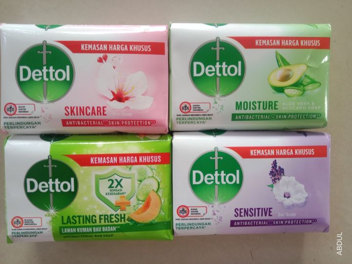 PAKET DETTOL Sabun Mandi Bar soap Anti bacterial sabun batang kemasan ...