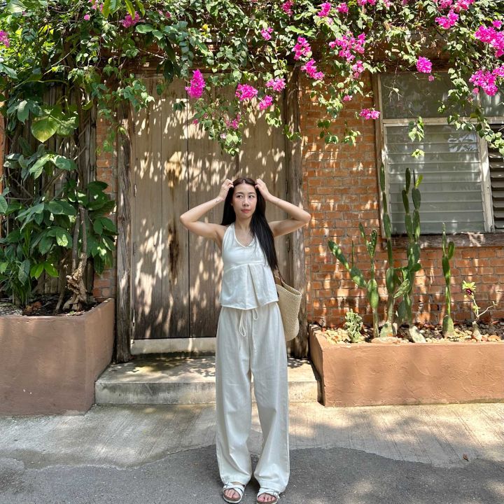 Sunny set ชุดเซ็ทผู้หญิง ชุดผ้าฝ้ายมินิมอล | Lazada.co.th
