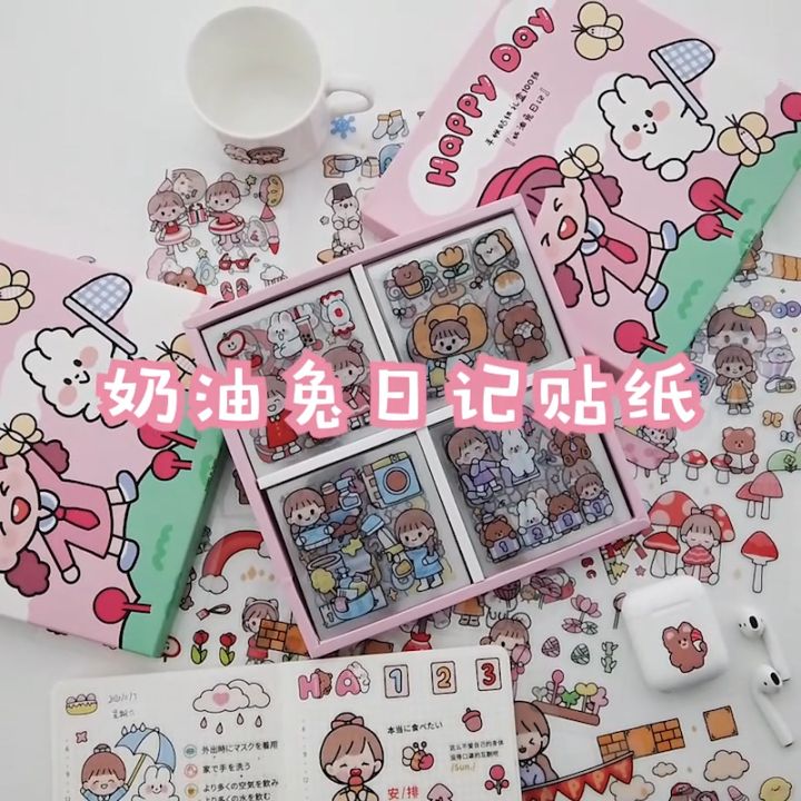 Ins Korean Style 100Pcs No Repeating Sticker Gift Box Cute Stickers ...