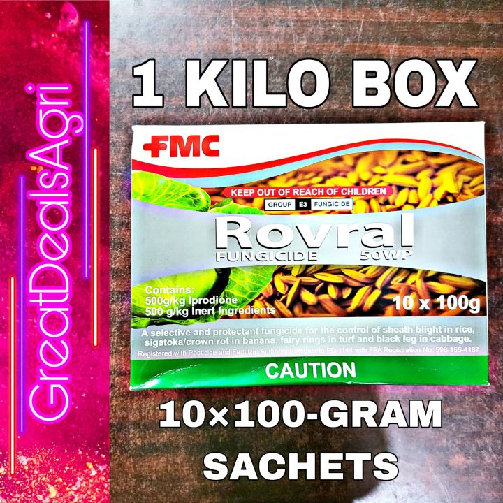 ROVRAL 50 WP (Inner BOX) IPRODIONE FUNGICIDE (1 KILO OR 10X100 GRAMS ...