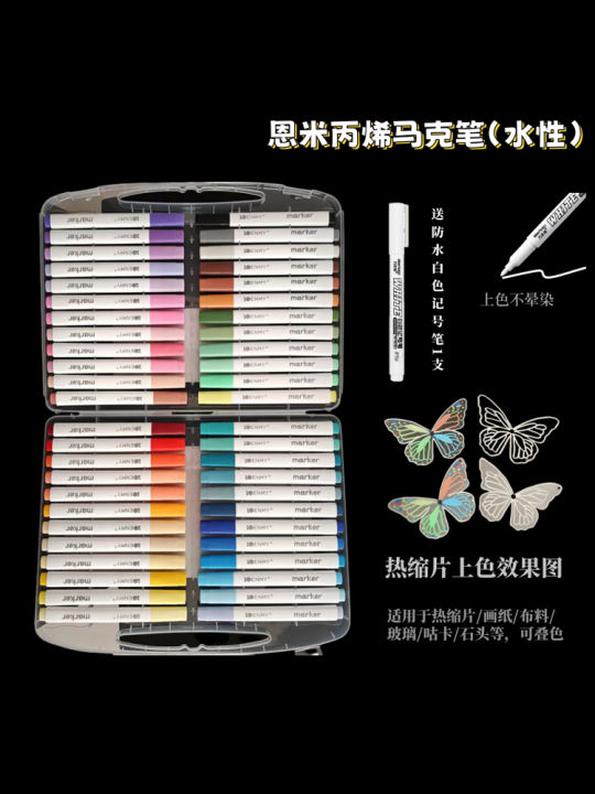 Large Ink Reservoir Acrylic Marker Pen Non-smudging Heat Shrink Film ...