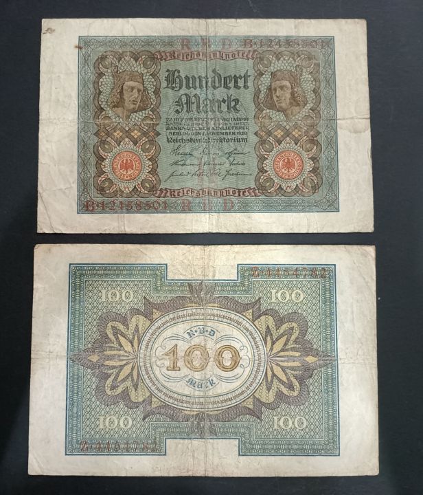 🇩🇪Germany🇩🇪 ️Year 1920 ️ *100 (hundert) Mark Reichs banknote *RBD ...