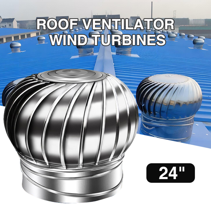 600mm Type Silver Roof Ventilator Wind Turbines Air Vent Attic ...