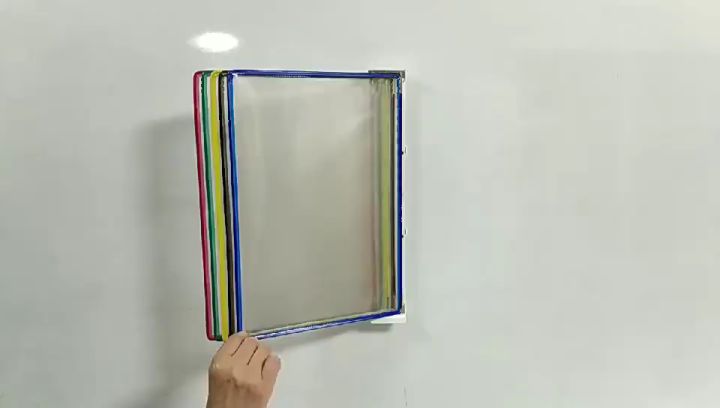 5 Pages A4 Wall-mounted Flip-Leaf Information Rack Loose-Leaf Folder ...