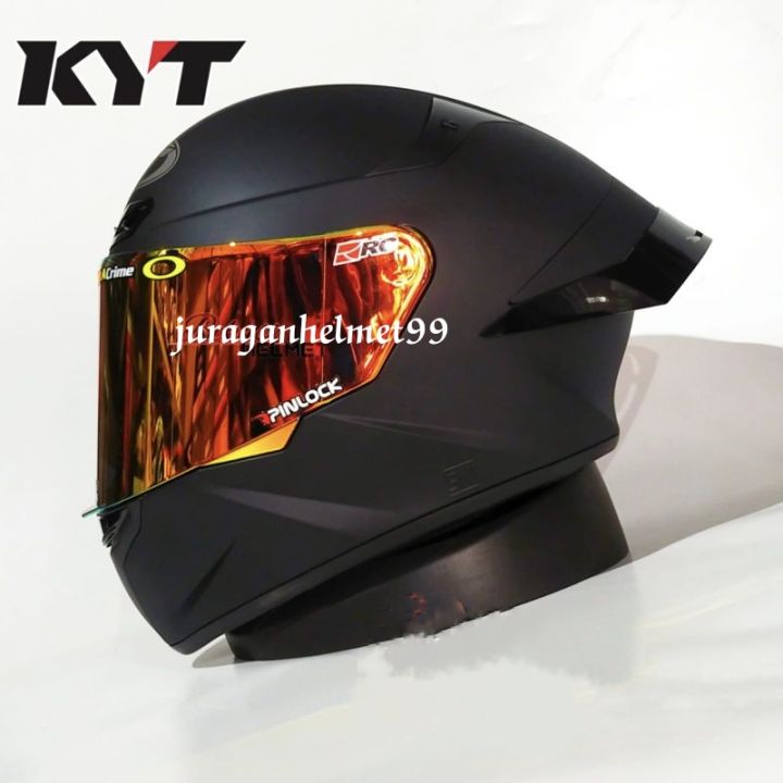 Helm Full face KYT TT Course Black Doff Paket Ganteng | Lazada Indonesia
