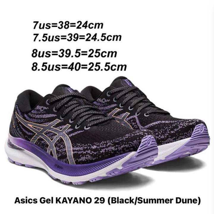 รองเท้าวิ่งหญิง Asics Gel KAYANO 29 สี Black/Summer Dune (1012B272-004 ...