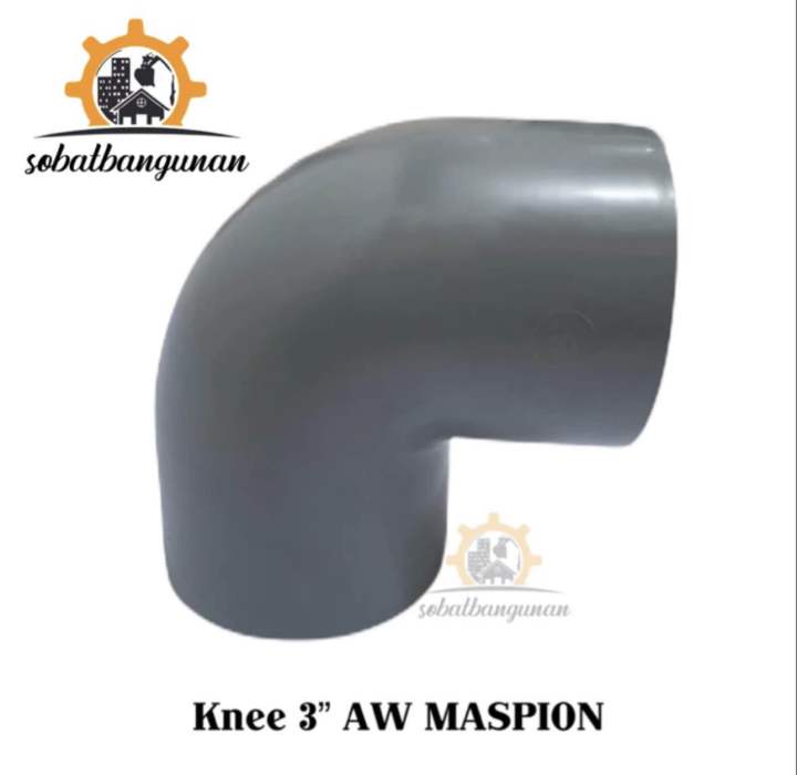 KNEE 3” inch PVC MASPION AW / Fitting Pipa Elbow / Keni 3 dim | Lazada ...