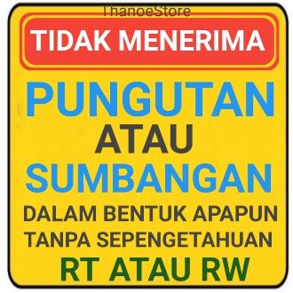 Stiker Sticker Size 5R Tidak Menerima Pungutan Atau Sumbangan Dalam ...