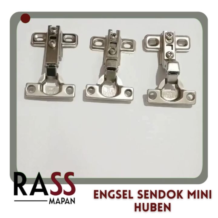 1 PASANG Engsel Sendok Mini Lenaga Huben Elco LM Lemari Kayu Aluminium ...