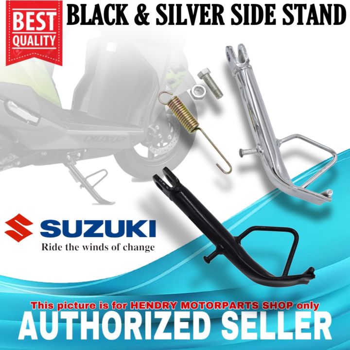 CSL Black & Silver SUZUKI Side Stand Size 16 / 18 / 20 Motorcycle ...