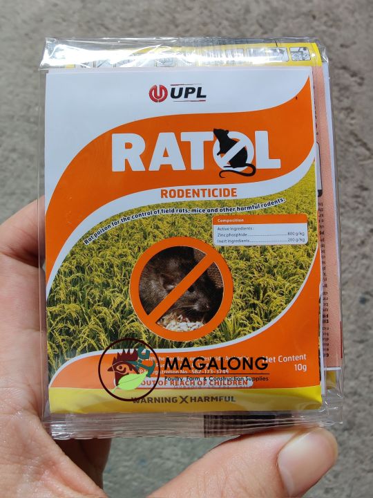 RATOL (ZINC PHOSPHIDE) - RAT POISON / RAT KILLER - RODENTICIDE - 5 X 10 ...